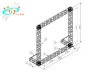China Screw Square Lighting Truss For Wedding Party 300*300 Mm Light Weight for sale