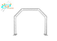 China Aluminum Arch Truss Curve Stage With Canopy Ladder Shape for sale