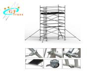 China Lightweight Aluminium Scaffold Tower 8m For House Building With Wheels for sale
