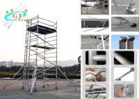 China Lightweight Aluminium Scaffold Tower 8m For House Building With Wheels for sale