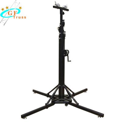 China 6m Crank Light Truss Stand Winch Lighting Stand For Show Easy Moving for sale