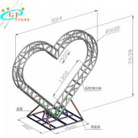 China Love Shape Arch Truss Aluminum Truss System For Wedding Stand Drop Back for sale
