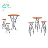 China Modern Club 1.2m Aluminum Bar Table And Chair for sale