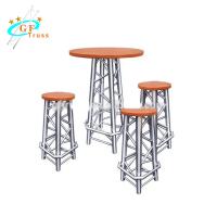 China Modern Club 1.2m Aluminum Bar Table And Chair for sale