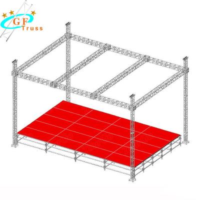 China Lightweight Outdoor Square Aluminum Stage Truss for sale