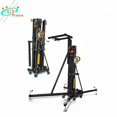 China Mobile Line Array Truss Stage Line Array Stand Load Bearing 340 Kg 7 Meters Crank Stand for sale