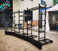 China Hanging Curved LED Screen 0.8M 0.5M Aluminum Alloy Truss for sale