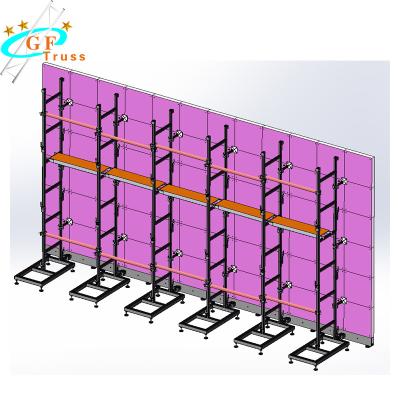 China Aluminum Alloy 6mx7m LED Screen Truss For 500*500mm Cabinet LED Screen Display Stand Aluminum Support for sale