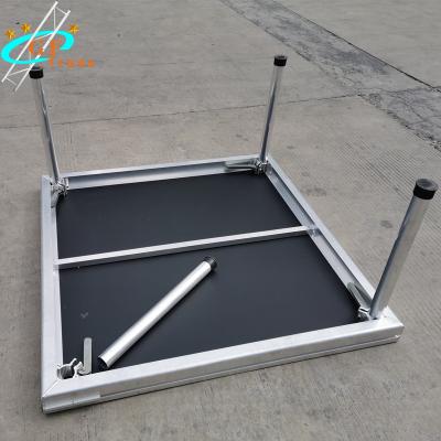 China Black Aluminum Alloy 4 Legs 2.62ft Exhibition Diy Stage Platform for sale