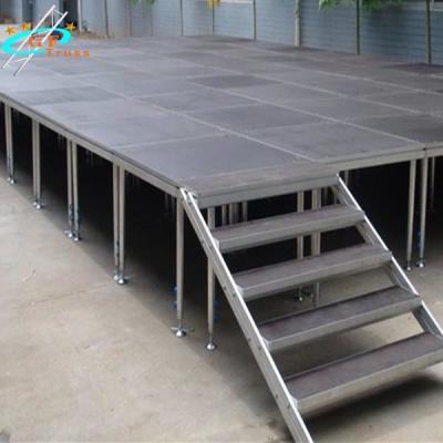 China Quickly assemble durable adjustable 4 legs simple aluminum stage platform event  stage for sale