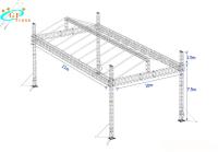 China Custom Made Metal Roof Dj Light 30M Stage Display Truss For Bar for sale