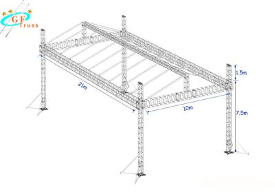 China Custom Made Metal Roof Dj Light 30M Stage Display Truss For Bar for sale