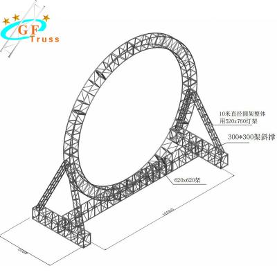 China Silver Stand Up Event 12M 10M Circle Truss System for sale