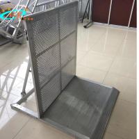 China Ensure Safety 1M*1.2M*1.2M Aluminum Finish Stage Barriers for sale