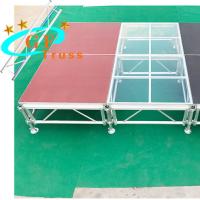 China Movable Easy Install Foldable Assembly Portable Steel Truss Design Black Stage for sale