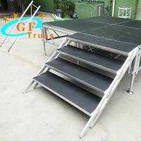 China Movable Easy Install Foldable Assembly Portable Steel Truss Design Black Stage for sale