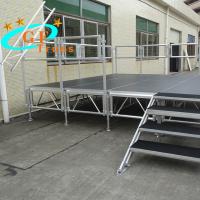 China Movable Easy Install Foldable Assembly Portable Steel Truss Design Black Stage for sale