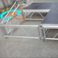 China Movable Easy Install Foldable Assembly Portable Steel Truss Design Black Stage for sale