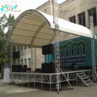 China Heavy Duty 520*760mm Lighting Aluminum Roof Truss System Curved for sale