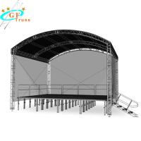 China Heavy Duty 520*760mm Lighting Aluminum Roof Truss System Curved for sale