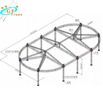 China Dj Lighting 4M Aluminum Roof Truss System Lightweight for sale