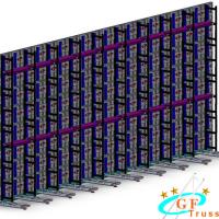 China Aluminum Ladder Led Screen Truss Outdoor With Adjustable Base for sale