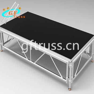 China Aluminum  truss stage platform  Trailer Mobile Portable Glass Wedding Stage Platform for Sale for sale
