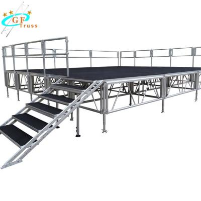 China portable stage for outdoor concert stage truss system/aluminum stage easy assemble for sale