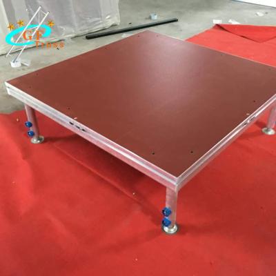 China Alu 6061-T6 Assemble Movable Portable Wooden Platform For Event for sale