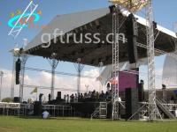 China Light Weight Oxford Aluminum Party Tent With Curved Truss System for sale