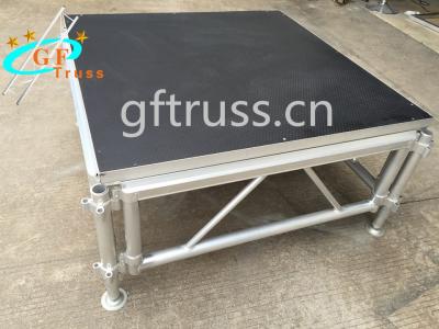 China Indoor Plexiglass Portable Aluminum Truss Stage 1.22*1.22M for sale