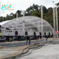 China Curved Arched 6061-T6 Aluminum Roof Truss System For Exhibition for sale