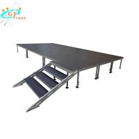 China 6061-T6 Aluminum Leg Wooden Stage Platform 750kg/Sqm for sale