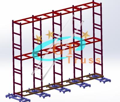 China GF Truss Aluminium 6061-T6 LED Display Truss Ground Supported for sale