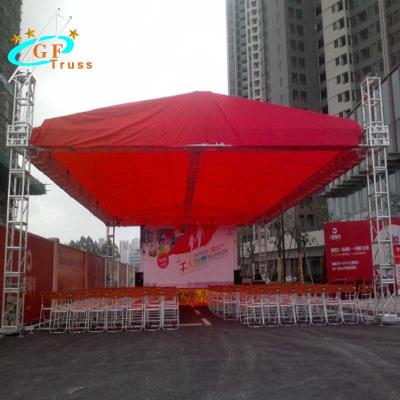 China 50*3mm Tube Telescopic Aluminum Roof Truss System For Elevator for sale
