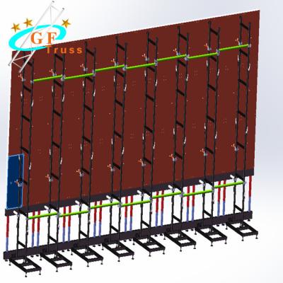 China Fashion Show Lifting LED Screen Truss Fixed Installation Video Wall for sale