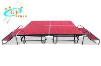 China Red GF Steel Aluminum Stage Platform Mobile Folding Stage Truss For Show for sale