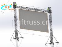 China 6061 T6 Aluminum Stage Gate Triangle Lighting Truss For LED Screen Cabin for sale
