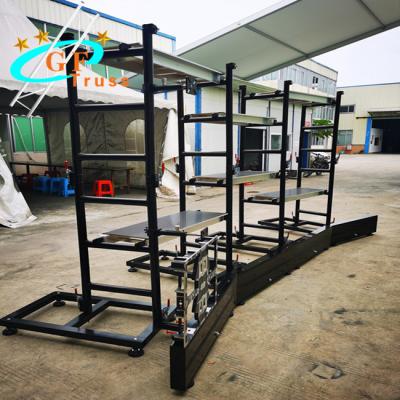 China Black Aluminium 6061 LED Wall Ground Stand Spigot Connection for sale