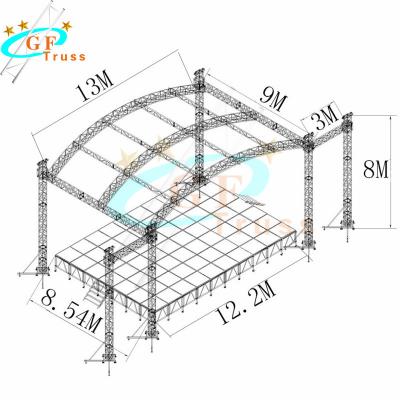 China 520*760mm Aluminum Arch Truss For Concerts Events for sale