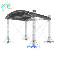 China 6082 Curved Canopy Arch Roof Truss For Indoor Performance for sale