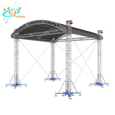 China 6082 Curved Canopy Arch Roof Truss For Indoor Performance for sale