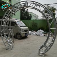 China Circle Round Oval Goal Post Gateway Arch Truss For Wedding Backdrop for sale