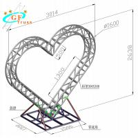 China TUV Goal Post Truss Stage Lighting Heart Shape For Wedding for sale