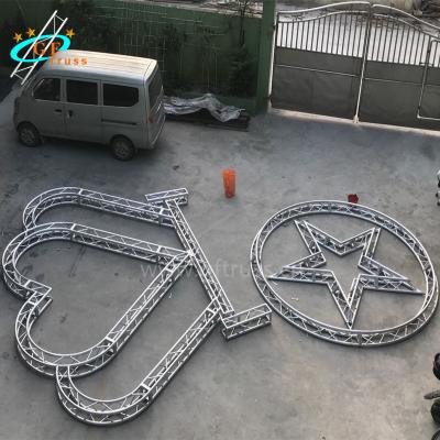 China 4M Length Aluminium Arch Truss Heart Five Pointed Star Shape for sale