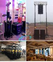 China Black 100kg Load Heavy Duty Crank Stand Speaker Tower Lift for sale