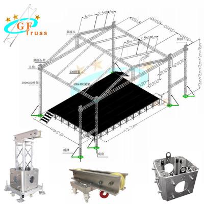 China L15*W10*H8M W2M Stage Roof Truss System For Outdoor Performance Concert for sale
