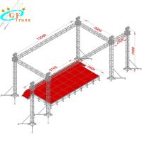China L15*W10*H8M W2M Stage Roof Truss System For Outdoor Performance Concert for sale