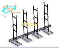 China 6061 Aluminum LED Screen Truss Wall Ground Support Black for sale