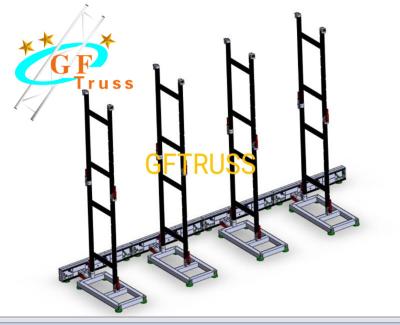 China 6061 Aluminum LED Screen Truss Wall Ground Support Black for sale